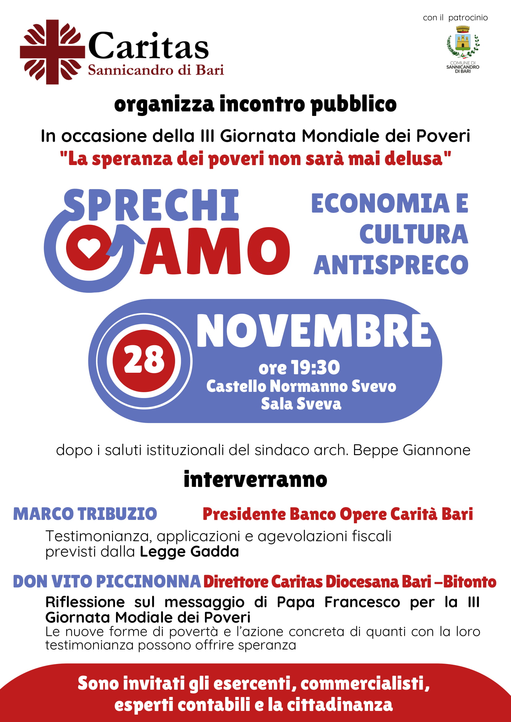 SprechiAMO: economia e cultura antispreco - Caritas Diocesana Bari-Bitonto