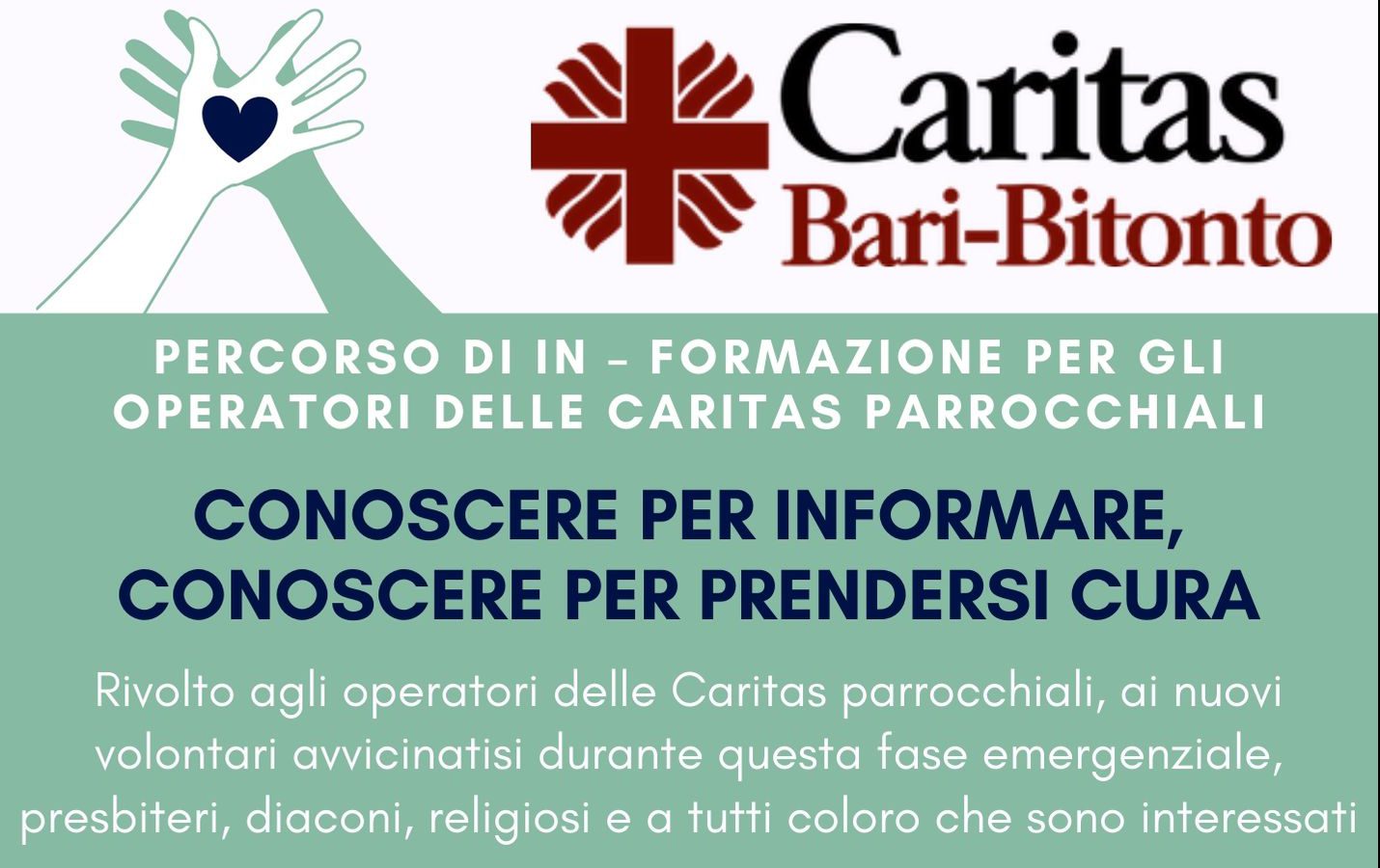 Percorso di In-Formazione per gli Operatori delle Caritas Parrocchiali - Caritas Diocesana Bari ...